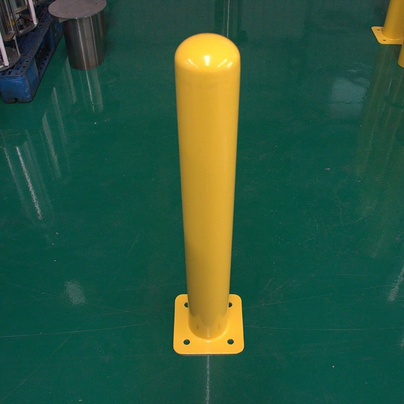 Steel Fixed Bollard Post Bolt Down Yellow Bollards - JIETIAN丨 ...